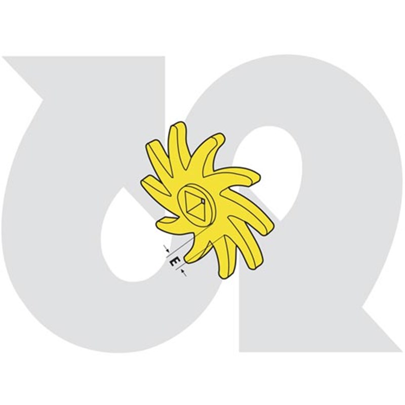 Yellow Star Wheel "Large Type"