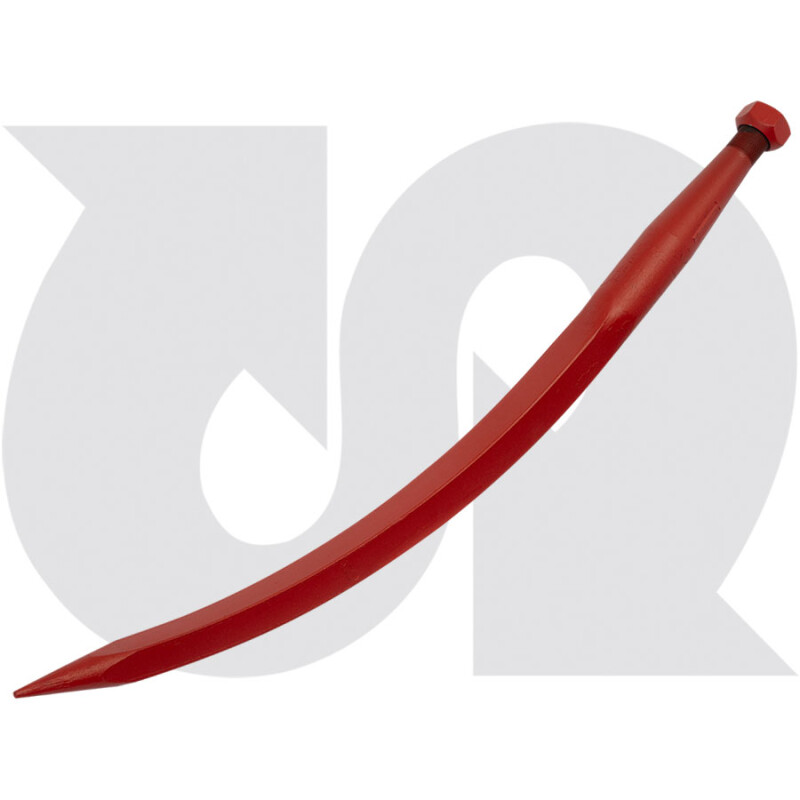 810mm Curved Front Loader Tine, M28 thread (to fit KVERNELAND)