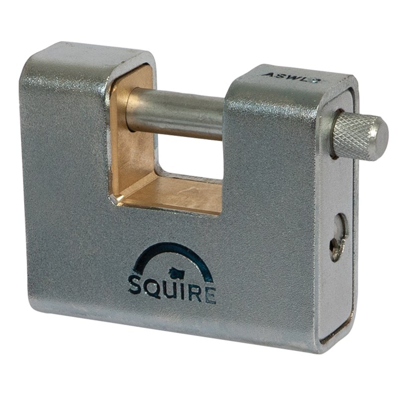 SQUIRE ASWL2 80mm Closed Shackle Armoured Brass Block Lock (ASWL2)