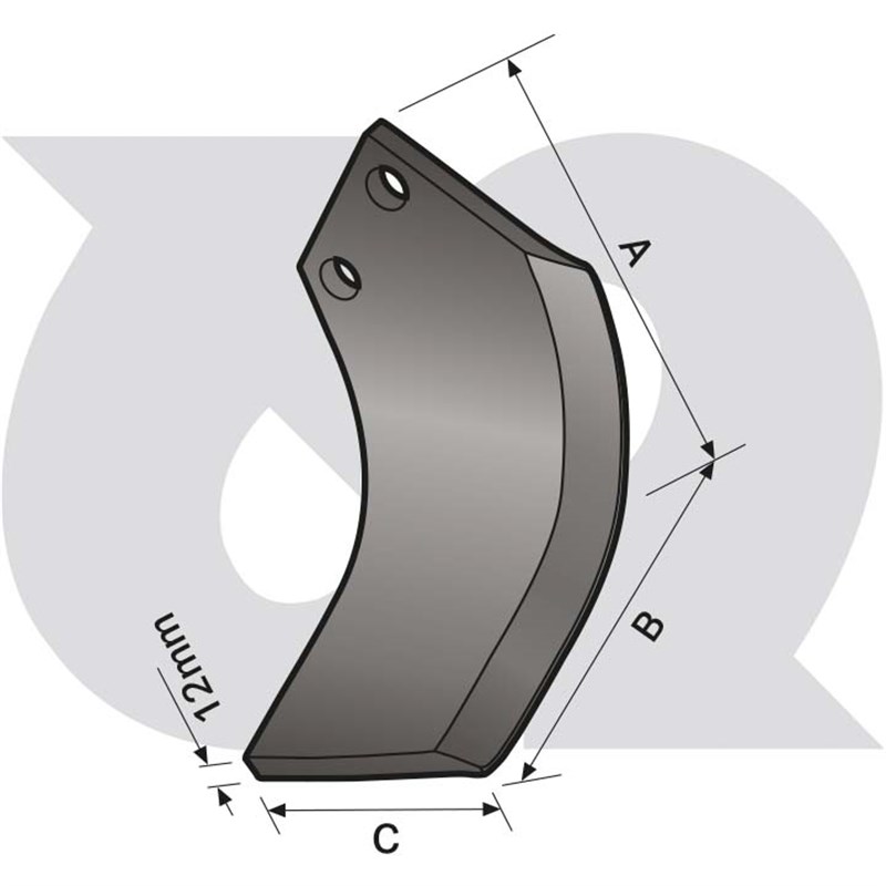 Extra Wide 'S' Type Speed Blade L.H. (12mm thick) to fit STANDEN Powavator