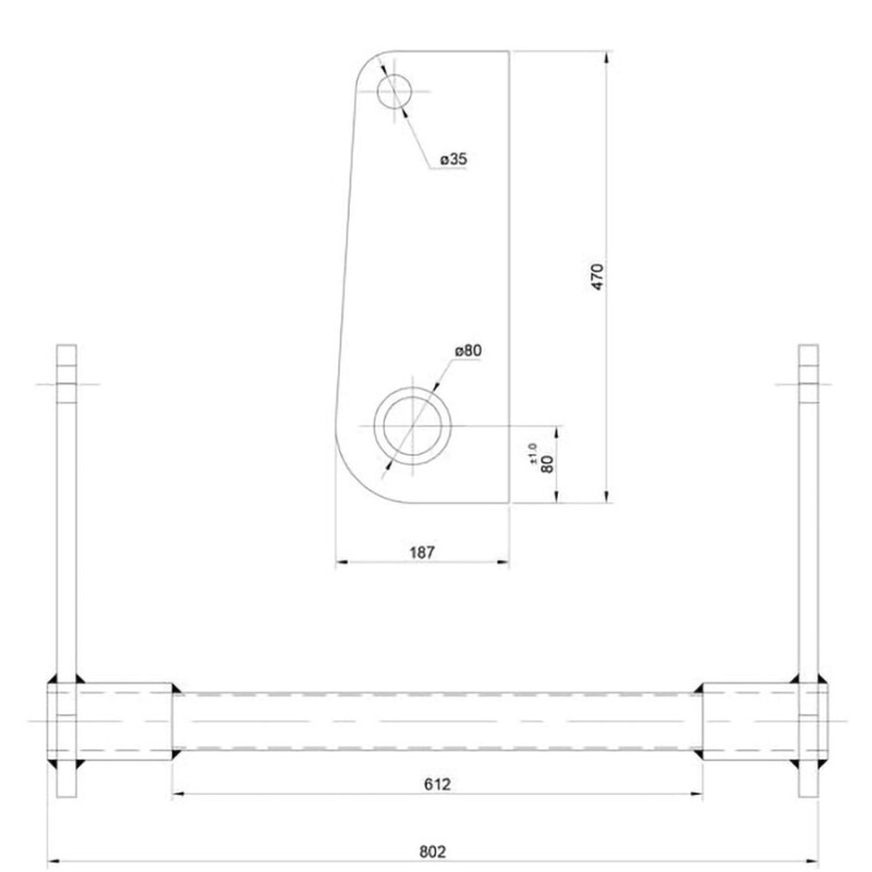 MANITOU Type Weld-on Attachment Bracket
