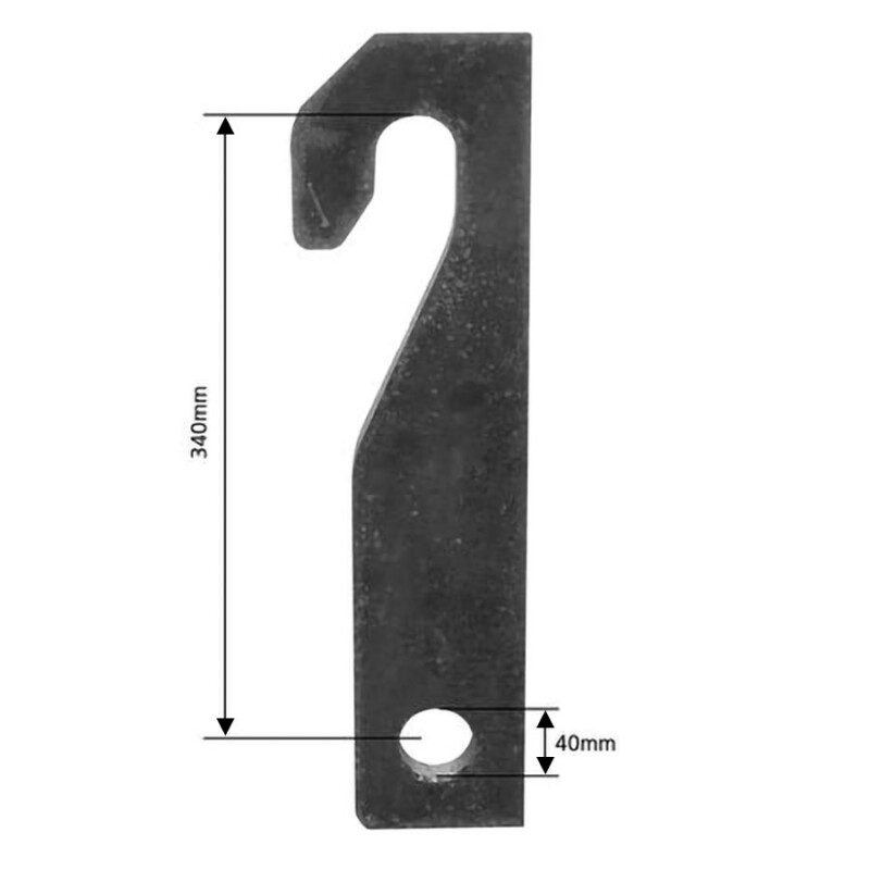 KRAMER Type Weld-on Attachment Bracket, 321mm with 40mm hole (1 pair)