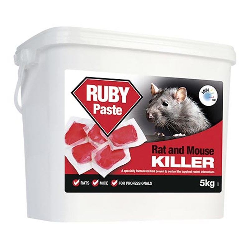 RUBY Soft Paste Sachet Rat Poison (Difenacoum), 5kg