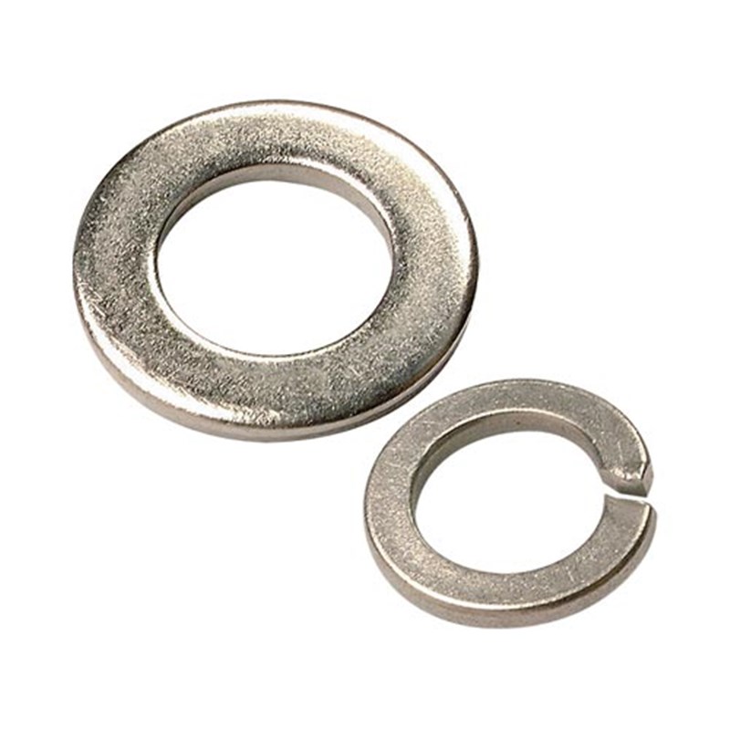 Metric Plated Spring and Flat Washer Choice Set