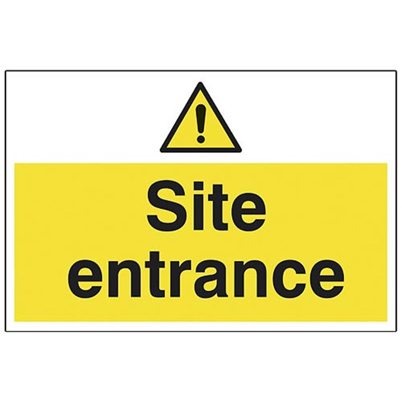 Site Entrance Sign 600 x 400 x 3mm