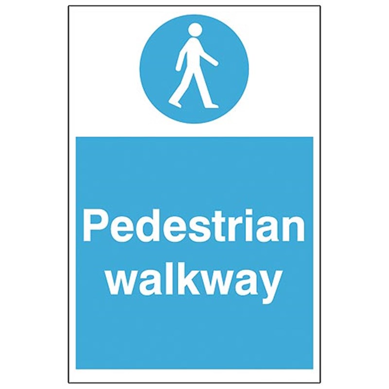 Pedestrian Walkway Sign 200 x 300 x 1mm