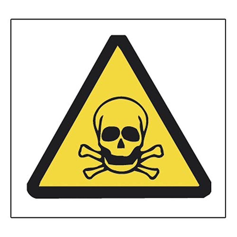 Toxic Self-adhesive Safety Sticker 100 x 100mm