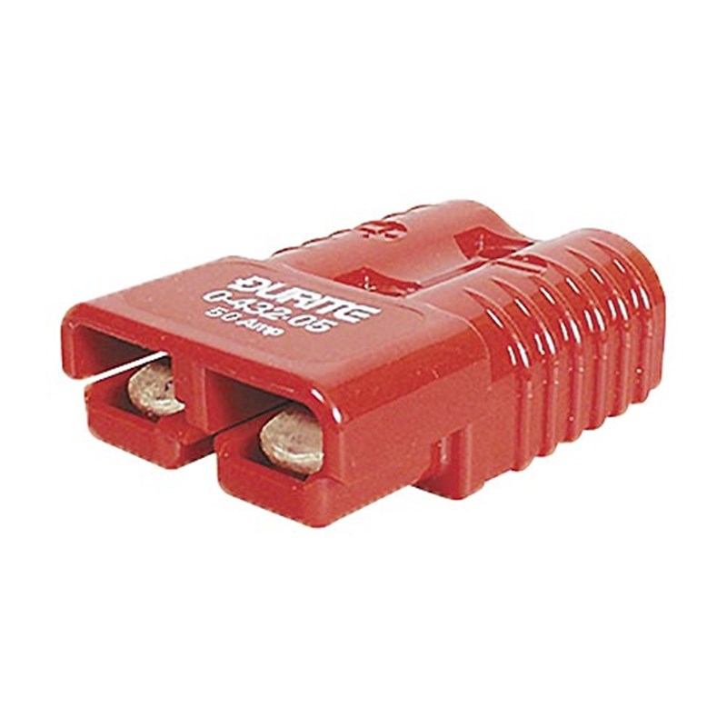 Red Polycarbonate 2-Pole High Current Connector (50A rated)
